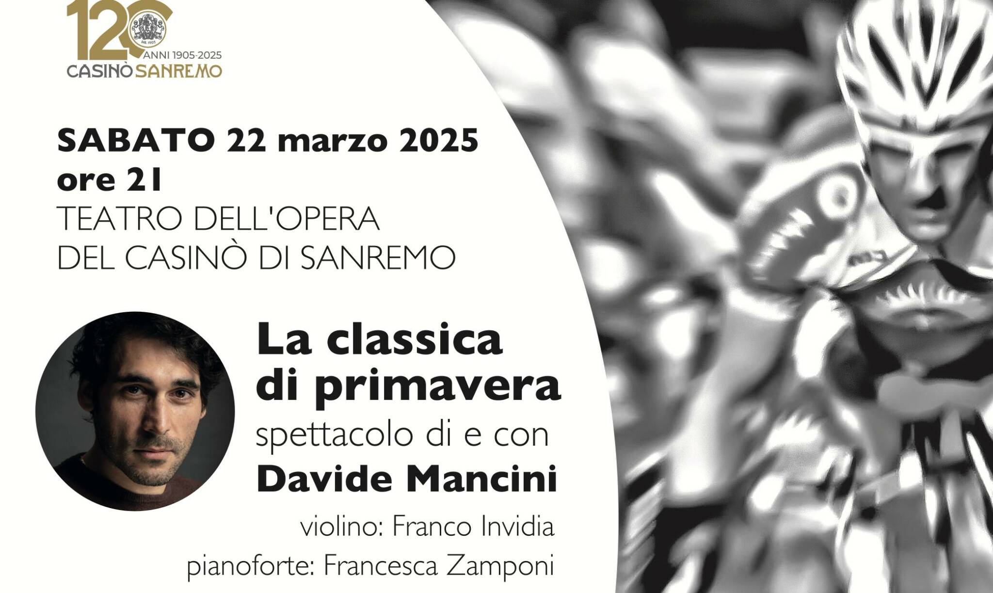 La classica di primavera-spettacolo di e con Davide Mancini – Sanremo Live & Love